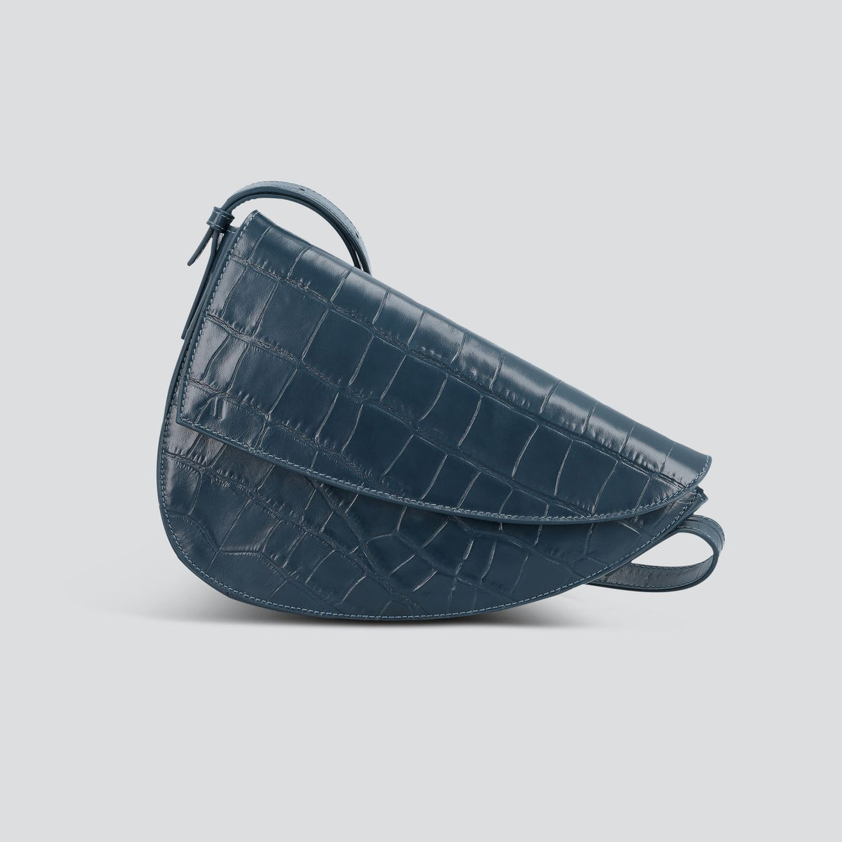Rebel Cross Body - soft croco navy blue – KAAI